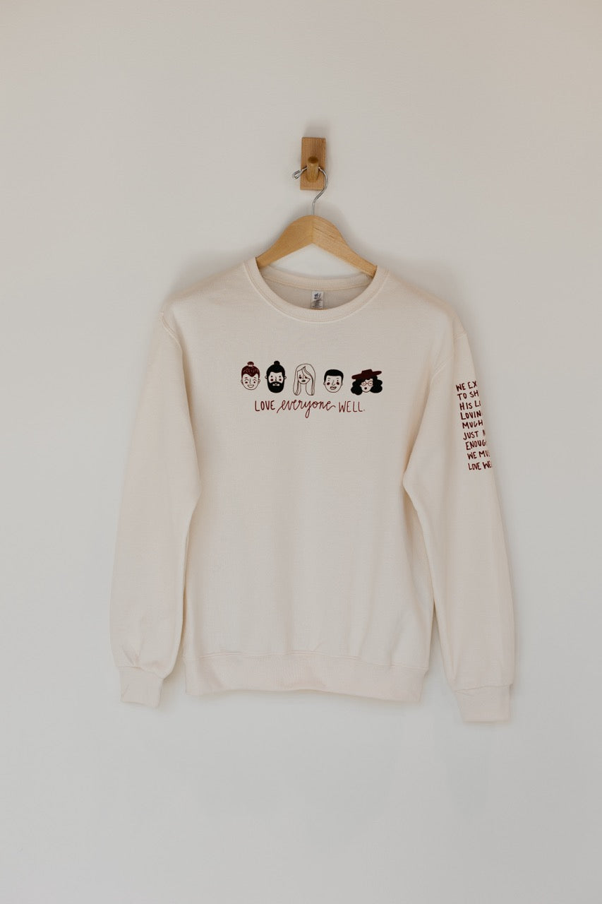 Off White Uni Faces Crew - T-Shirts – Love Well